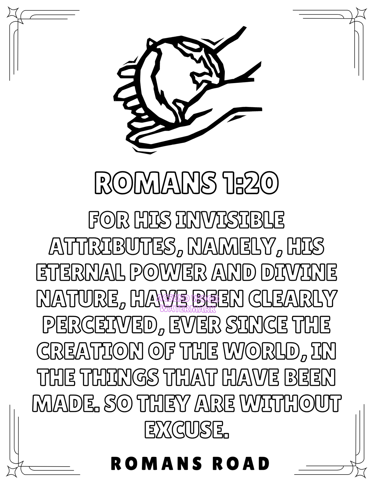 Romans Road - Bible Verse Coloring Book (Digital Download) – In His ...