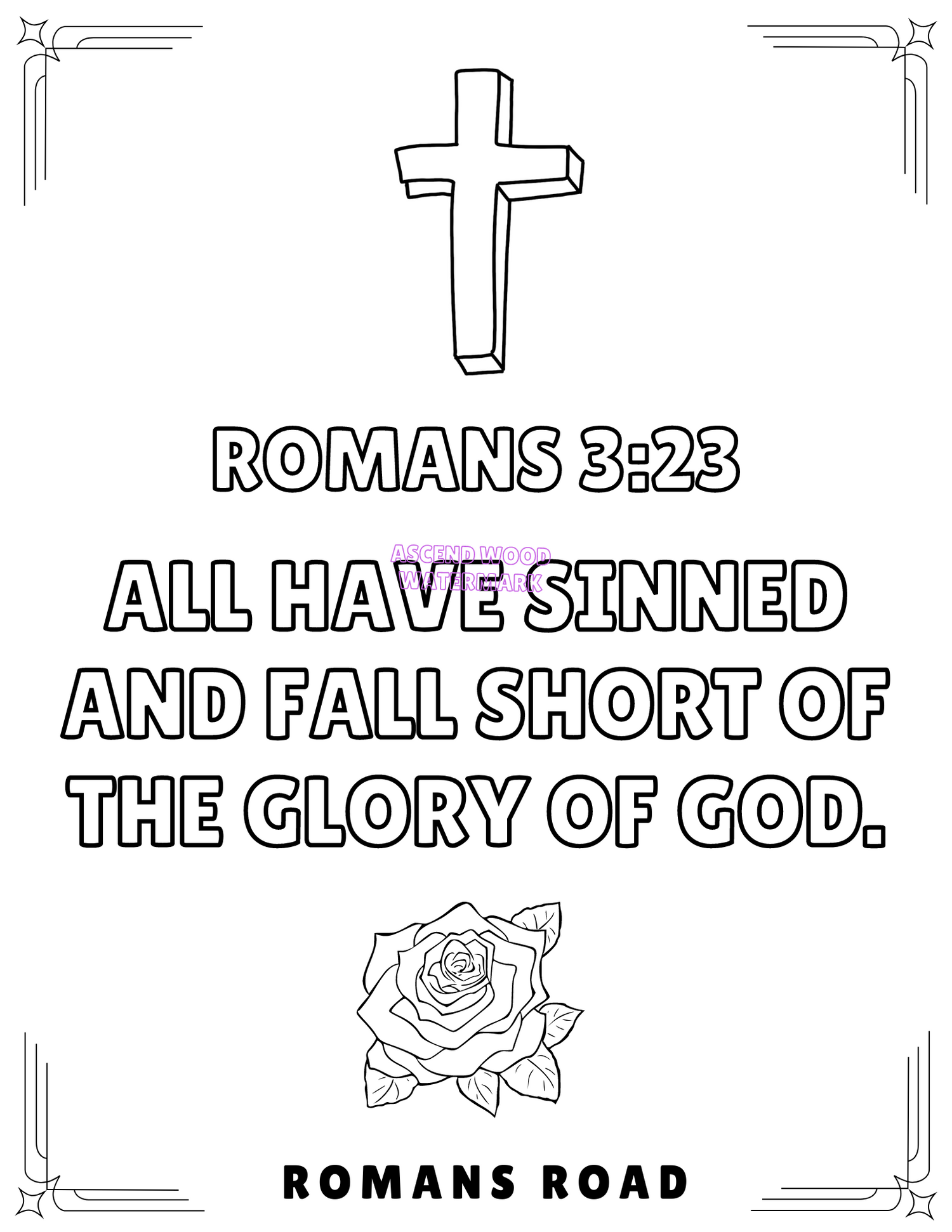 Romans Road - Bible Verse Coloring Book (Digital Download) – In His ...