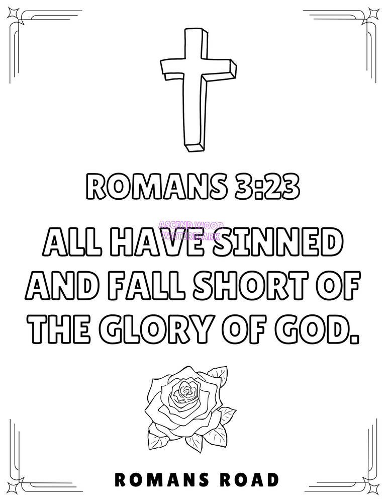 Romans Road - Bible Verse Coloring Book (Digital Download) – In His ...